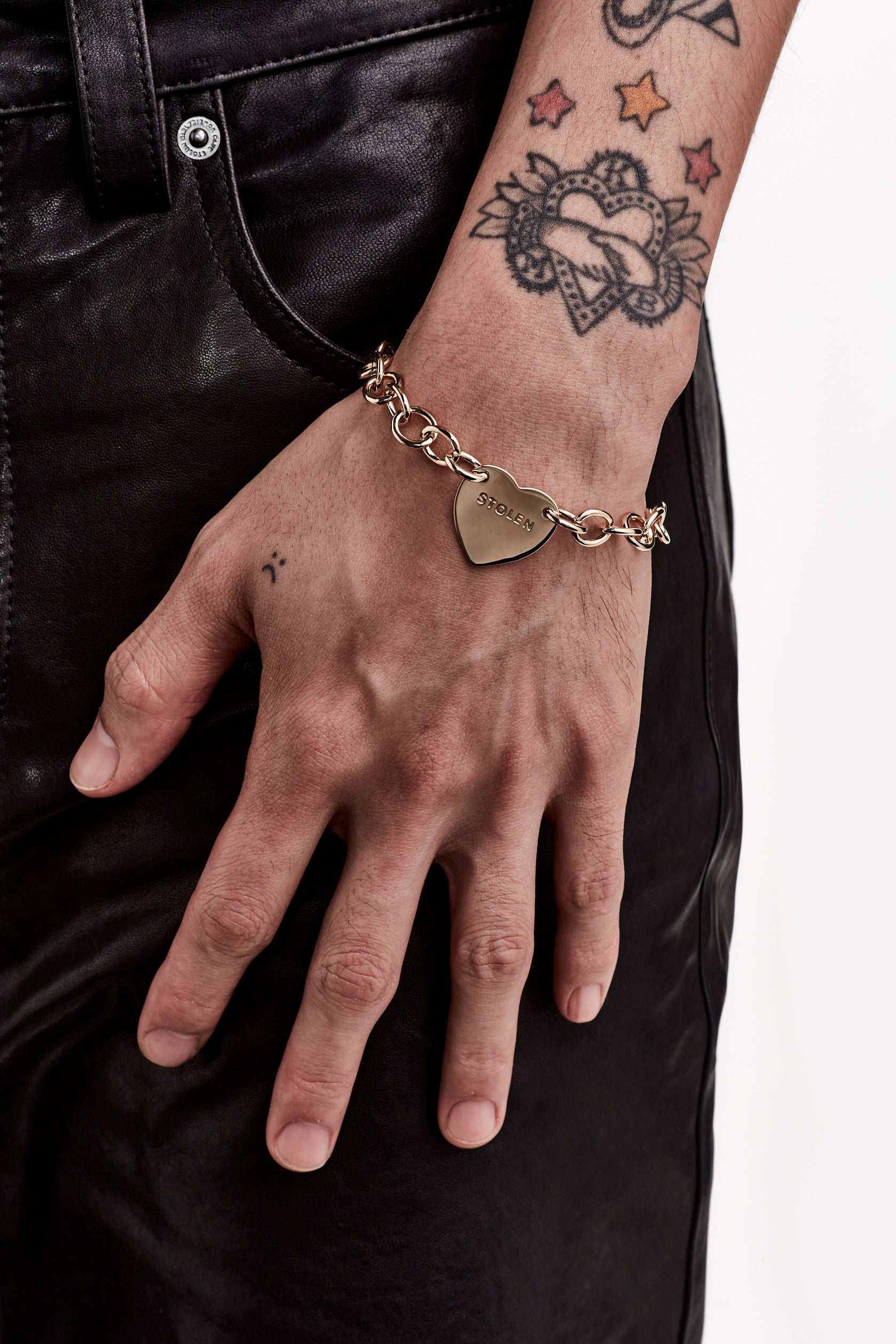 Stolen Girlfriends Club 18k GOLD PLATED COLD HEART BRACELET